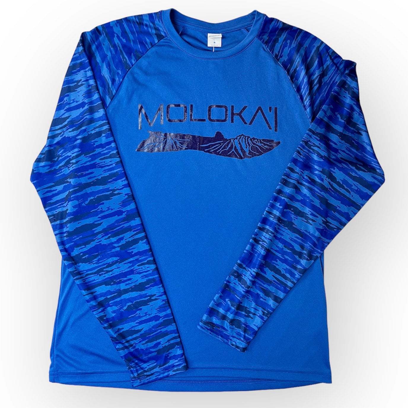 6005 Blue Ulua Tiger Stripe Longsleeve ST376LS | ALL THINGS MOLOKAI